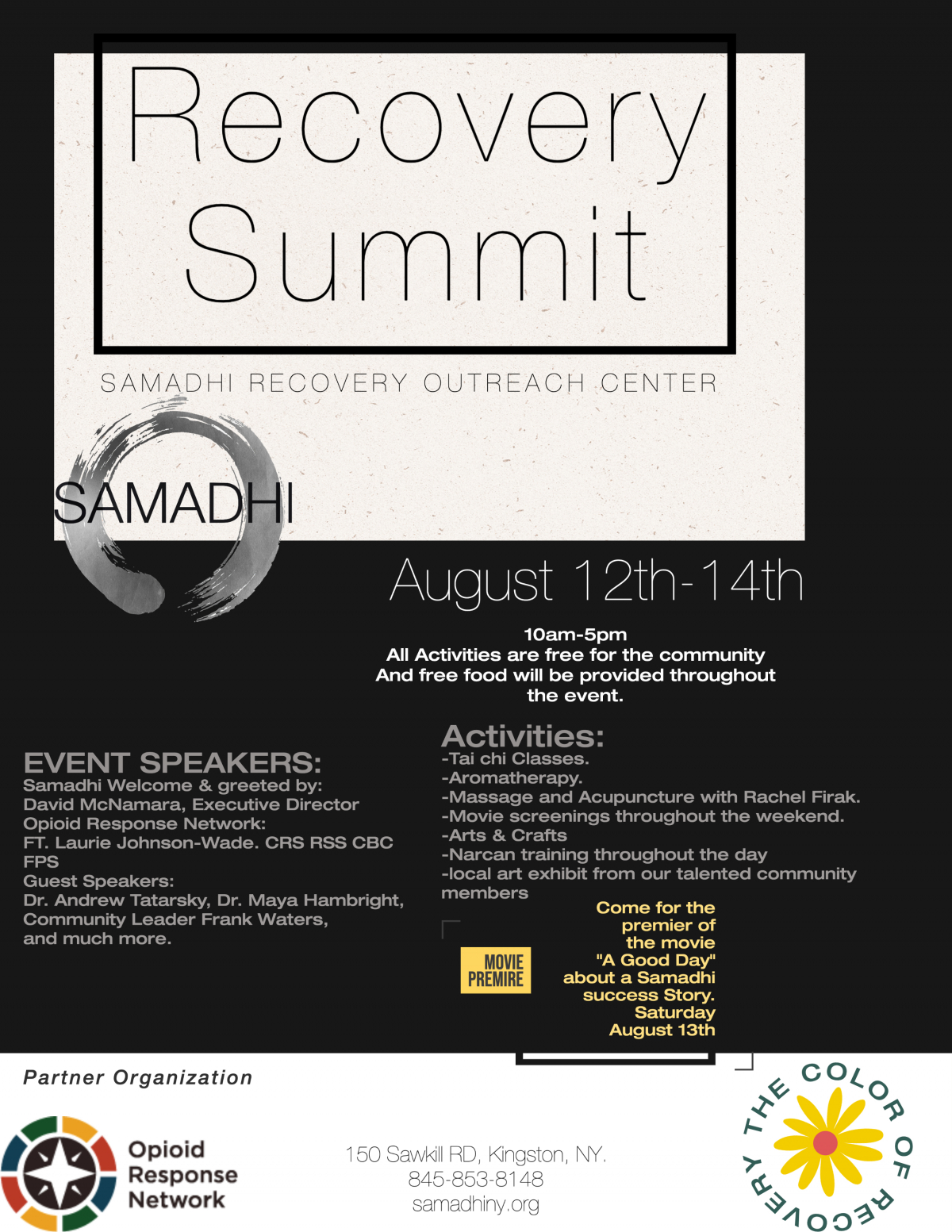 UPCOMING EVENTS - Friends of Recovery - New York